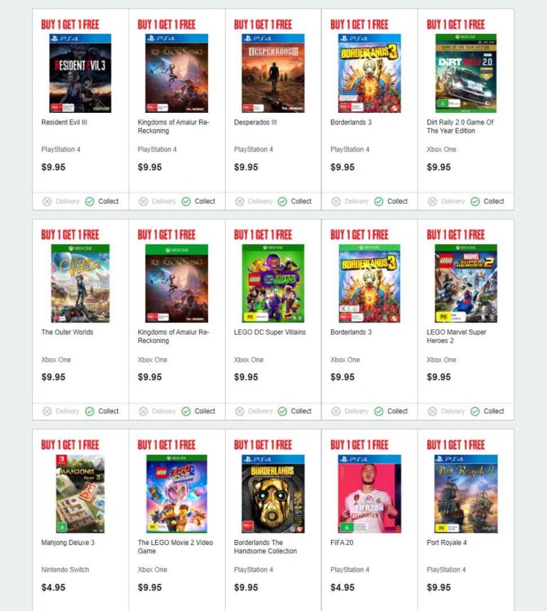 EB Games' Clearance Sale Just Got Even Better With Buy One Get One Free ...