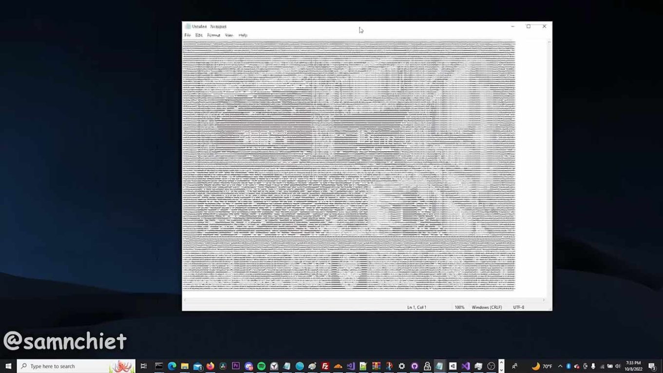 Anyway Here's DOOM Running In Windows Notepad
