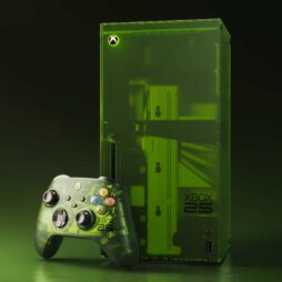 The Xbox Series X25 Is A Transparent Green Console And A Controller Is ...